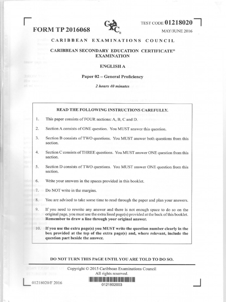 May - June 2016 Paper 2 | PDF