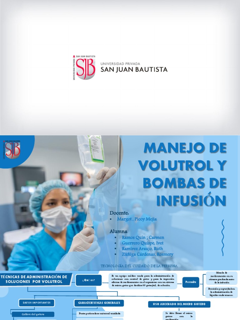 cMANEJO DE VOLUTROL Y BOMBAS DE INFUSIÓN | PDF | Medicamentos con ...