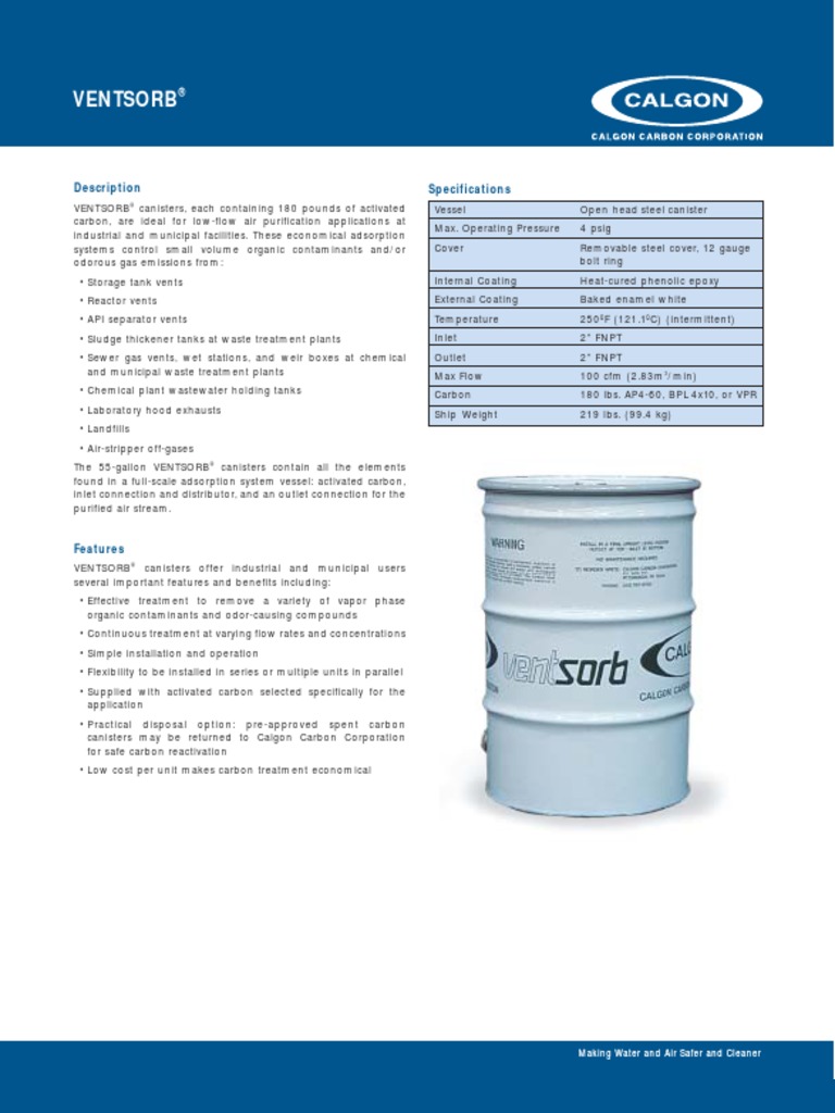 Ventsorb Ventsorb: Description Specifications Carbon Life Estimate ...