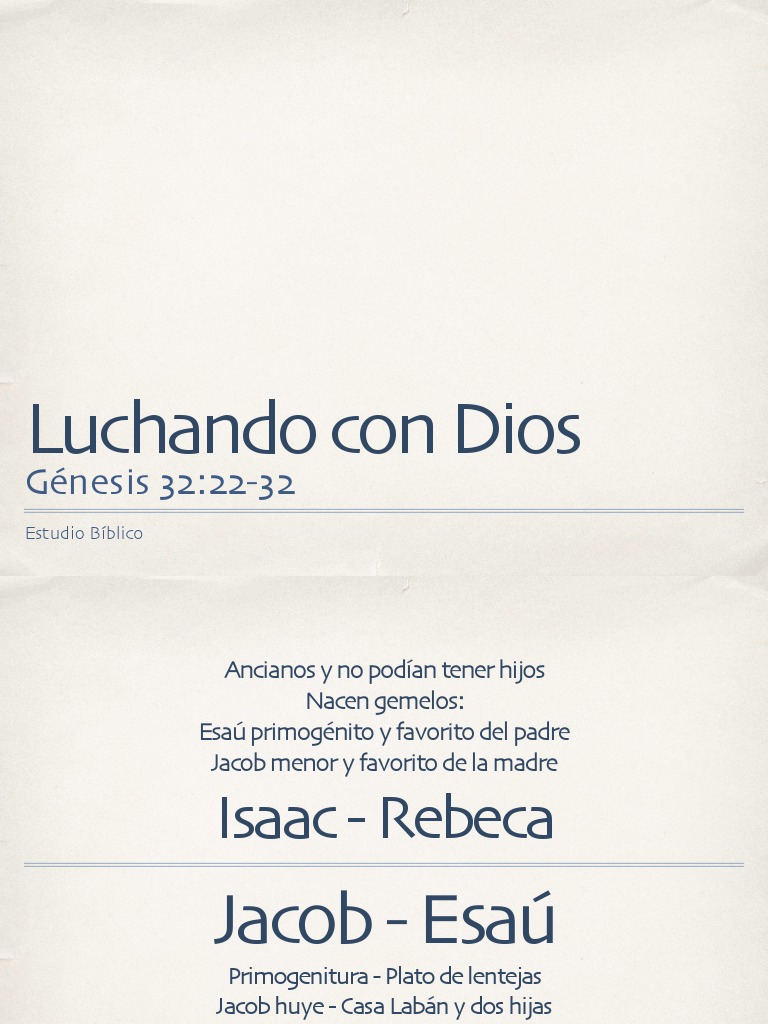 Luchando Con Dios PDF | PDF | Jacob | Libro del Génesis