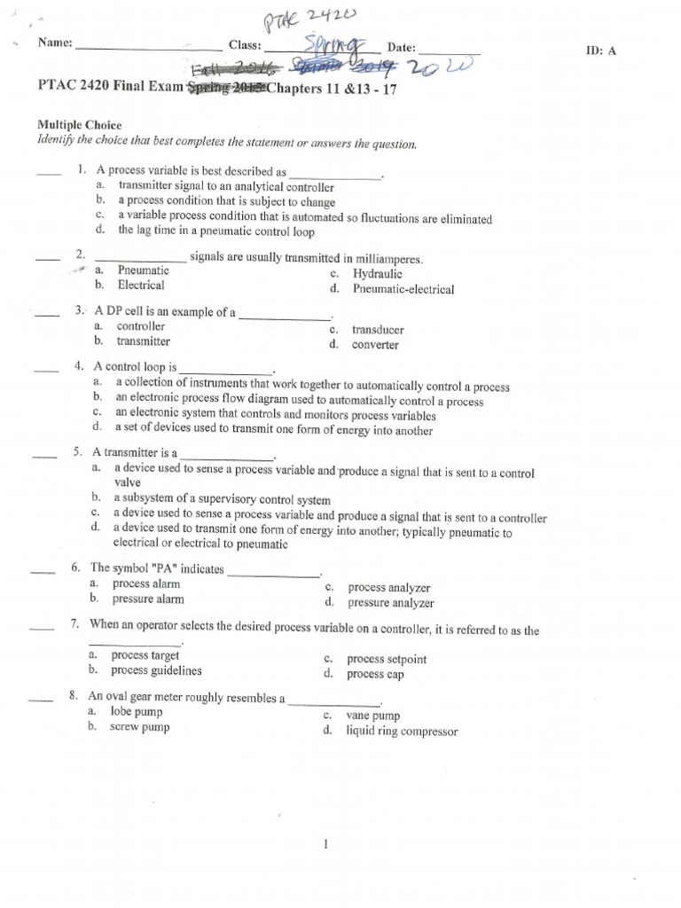 PTAC SYSTEMS 2420 Final Exam | PDF