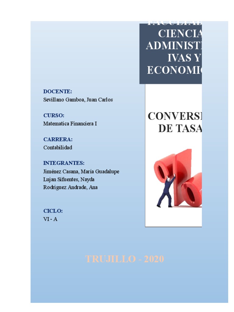 Conversion de Tasas - Tarea | PDF | Dinero | Business
