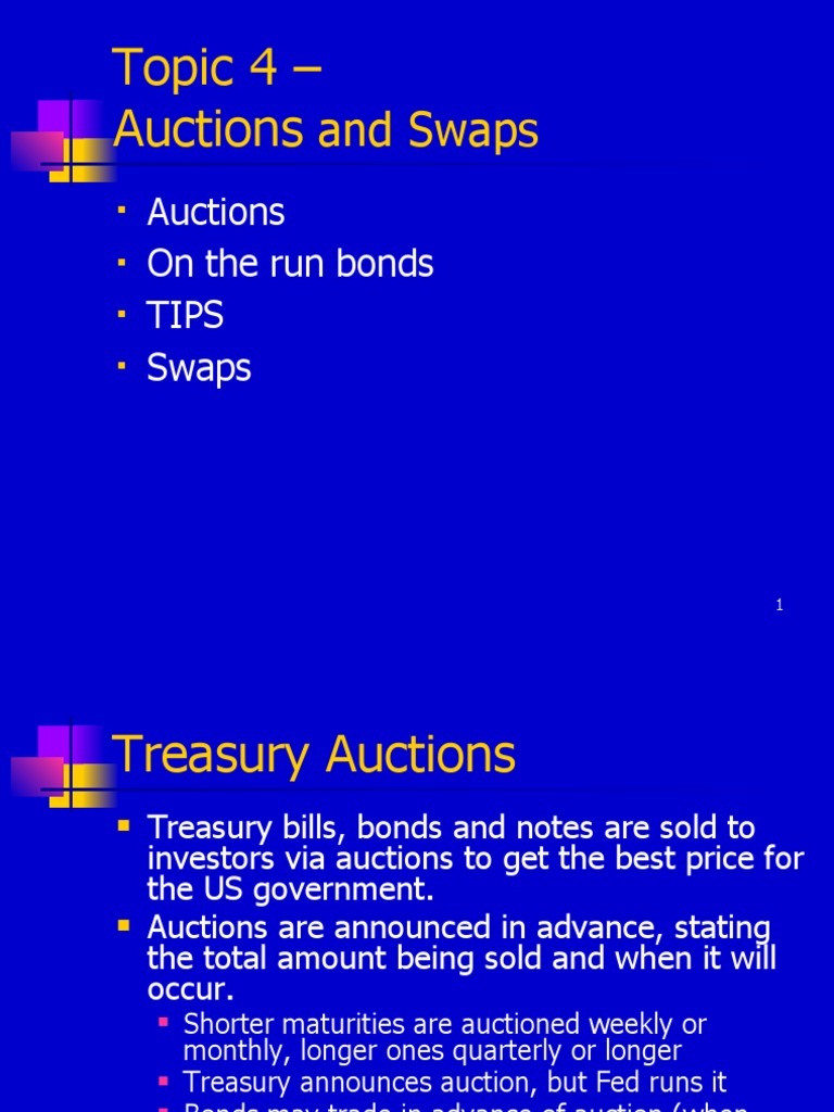 Treasury Auctions and Interest Rate Swaps | PDF | Swap (Finance ...