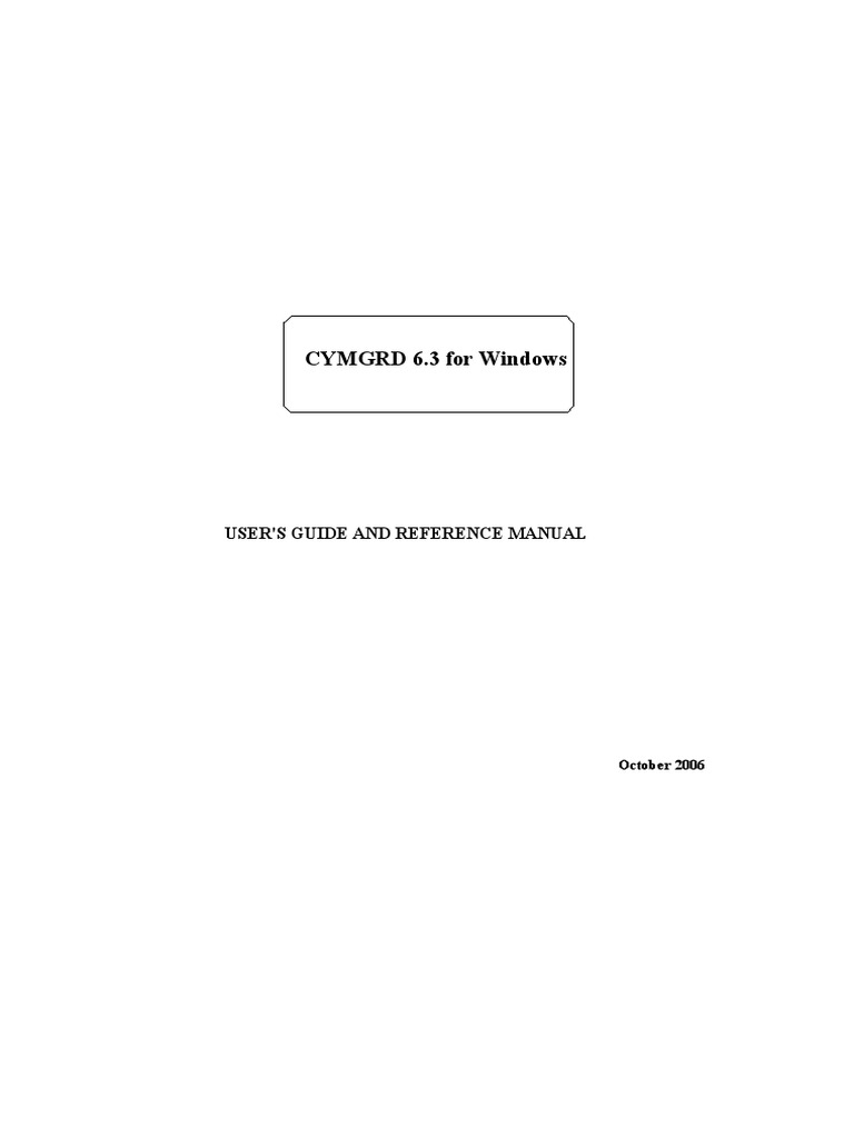 CYMGRD 6.3 For Windows: User'S Guide and Reference Manual | PDF ...