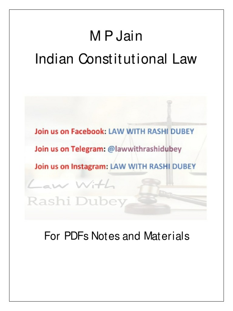 MP Jain - Indian Constitutional Law | PDF | Constitution | Constitutional Law