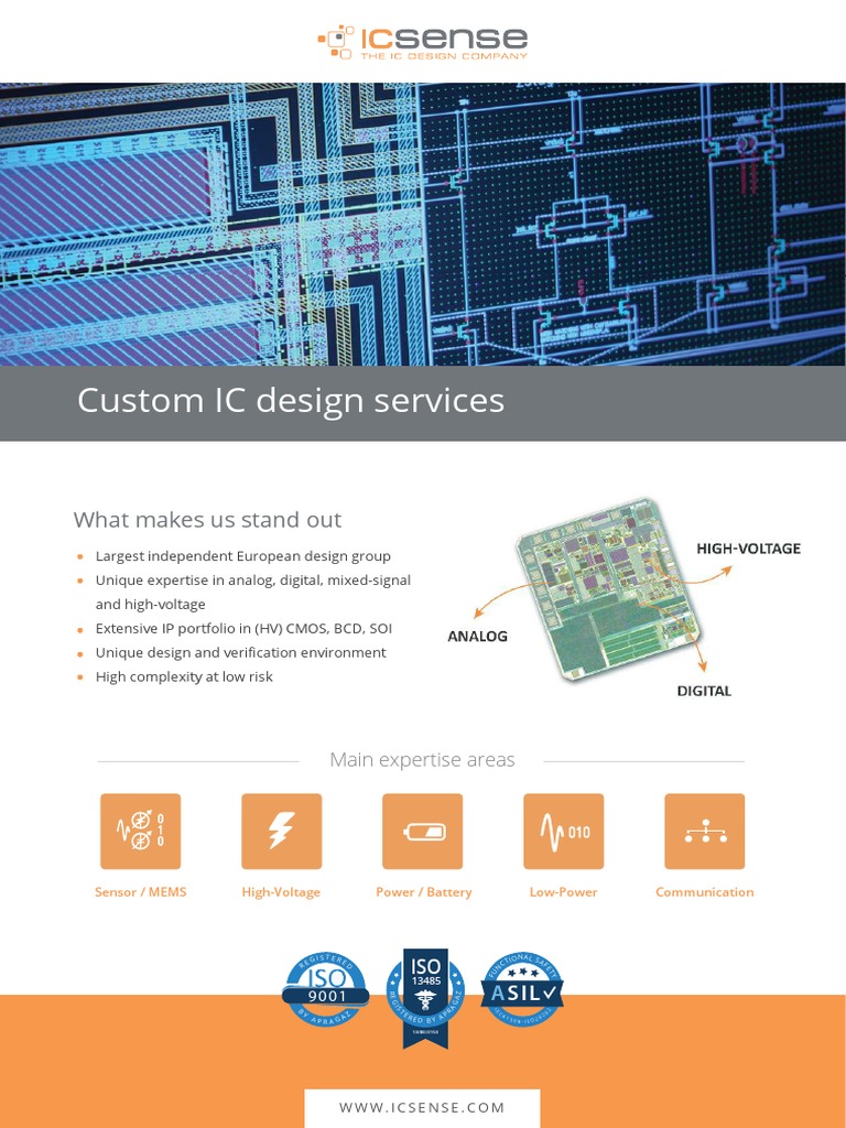 ICsense IC Design Services | PDF | Cmos | Semiconductor Devices