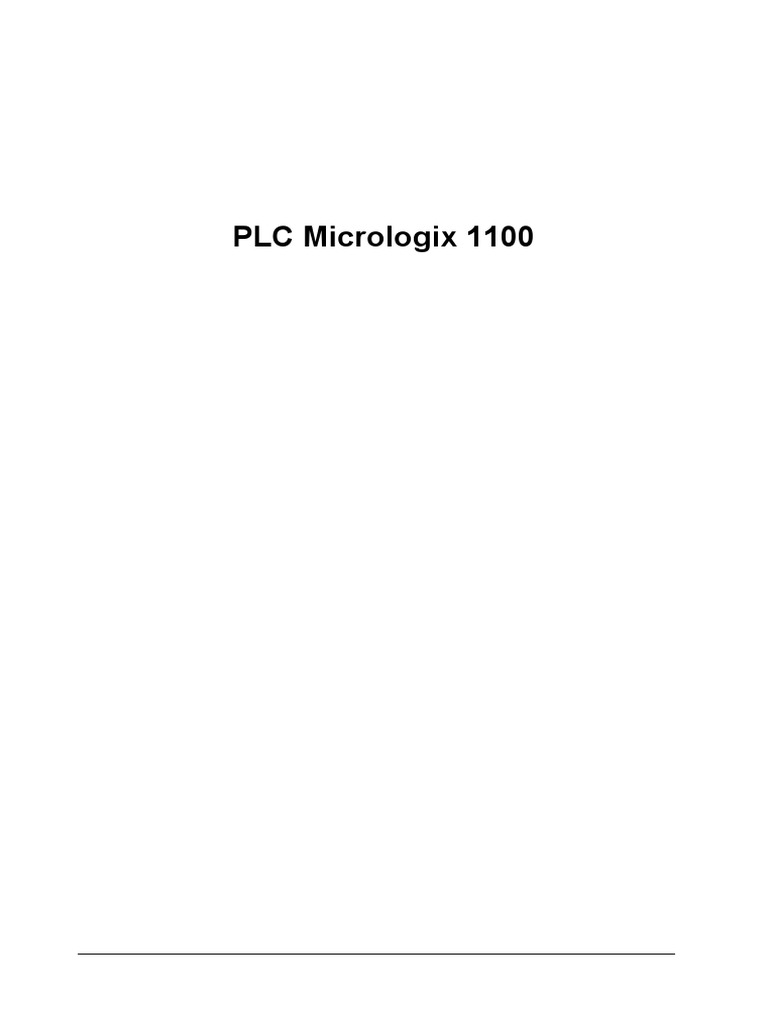 PLC 1100 Micrologix | PDF