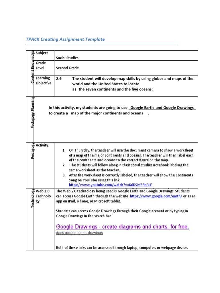 Williamsc-Tpack Template Creating Fall20 1 | PDF | Mobile App | App ...