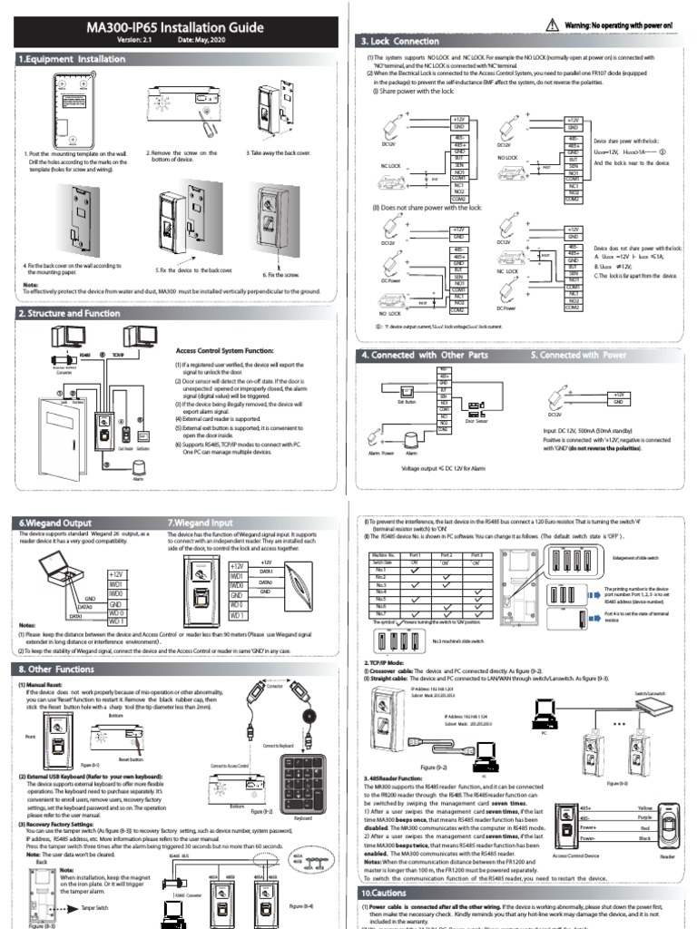 MA300+FR1200 Installation Guide V2.1 20200526 PDF | PDF | Computer ...