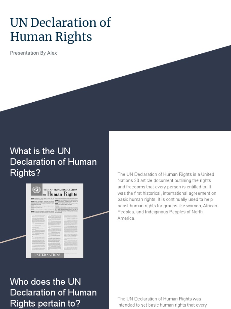 Overview of the UN Human Rights Declaration | PDF | United Nations ...