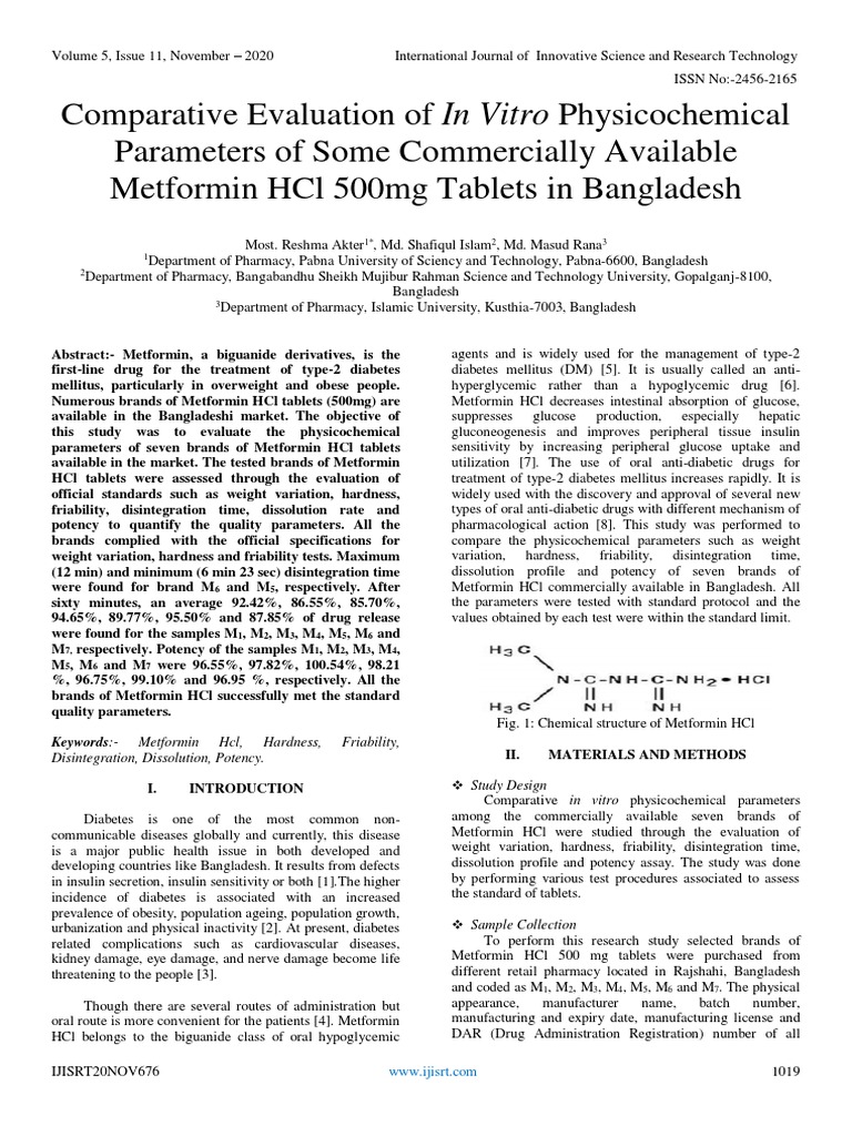 Comparative Evaluation Of In Vitro Physicochemical Parameters Of Some Commercially Available