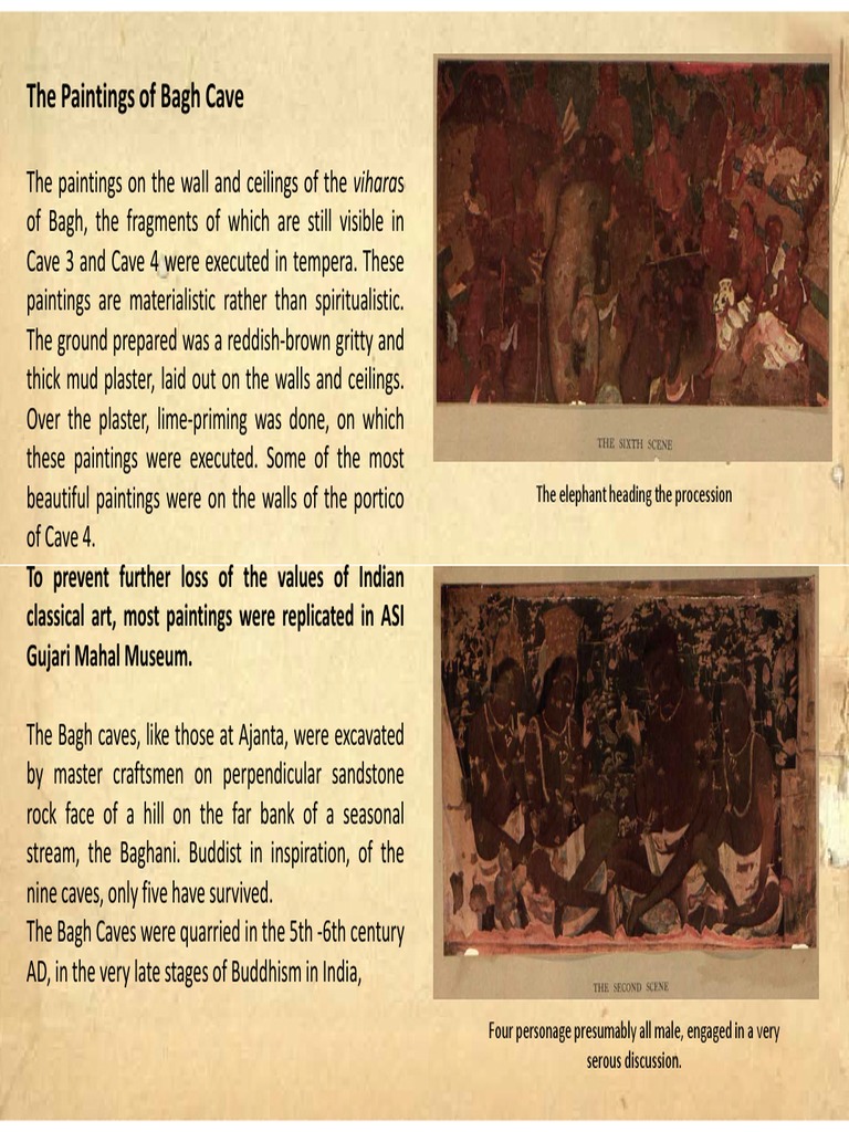 Bagh Cave Paintings Overview | PDF | Social Science | History