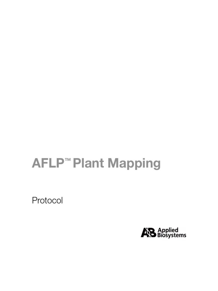 Applied Biosystems - AFLP Plant Mapping - Protocol | PDF | Polymerase ...