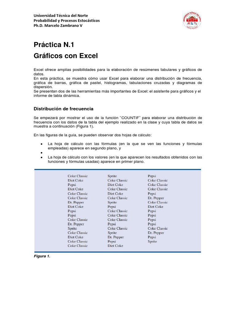 Practica 1 - Prob | PDF | Hoja de cálculo | Microsoft Excel