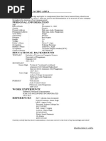 Biodata | PDF | Labour | Employment