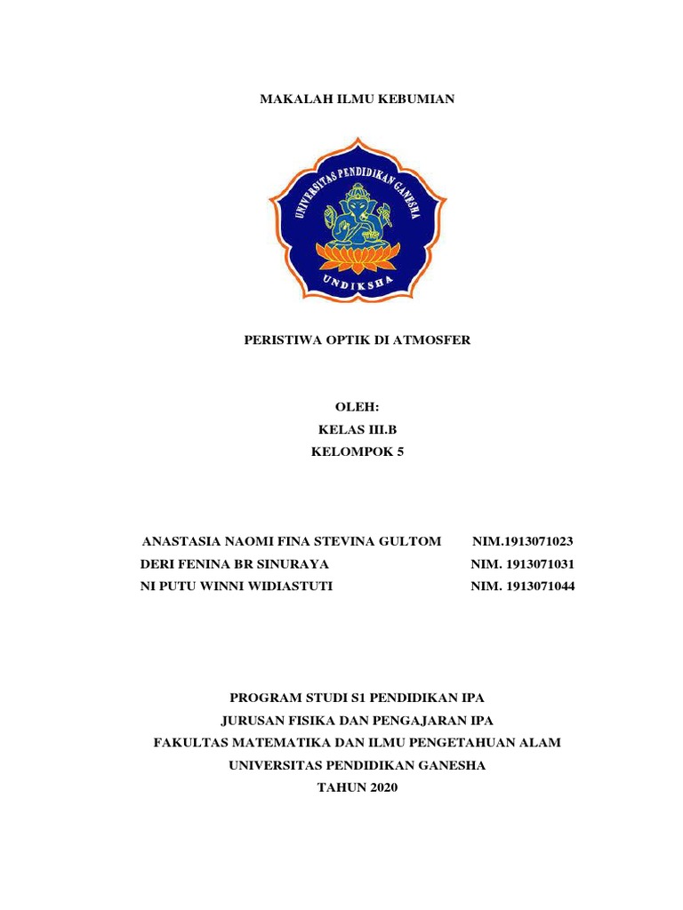 Gejala Optik di Atmosfer dan Contohnya | PDF