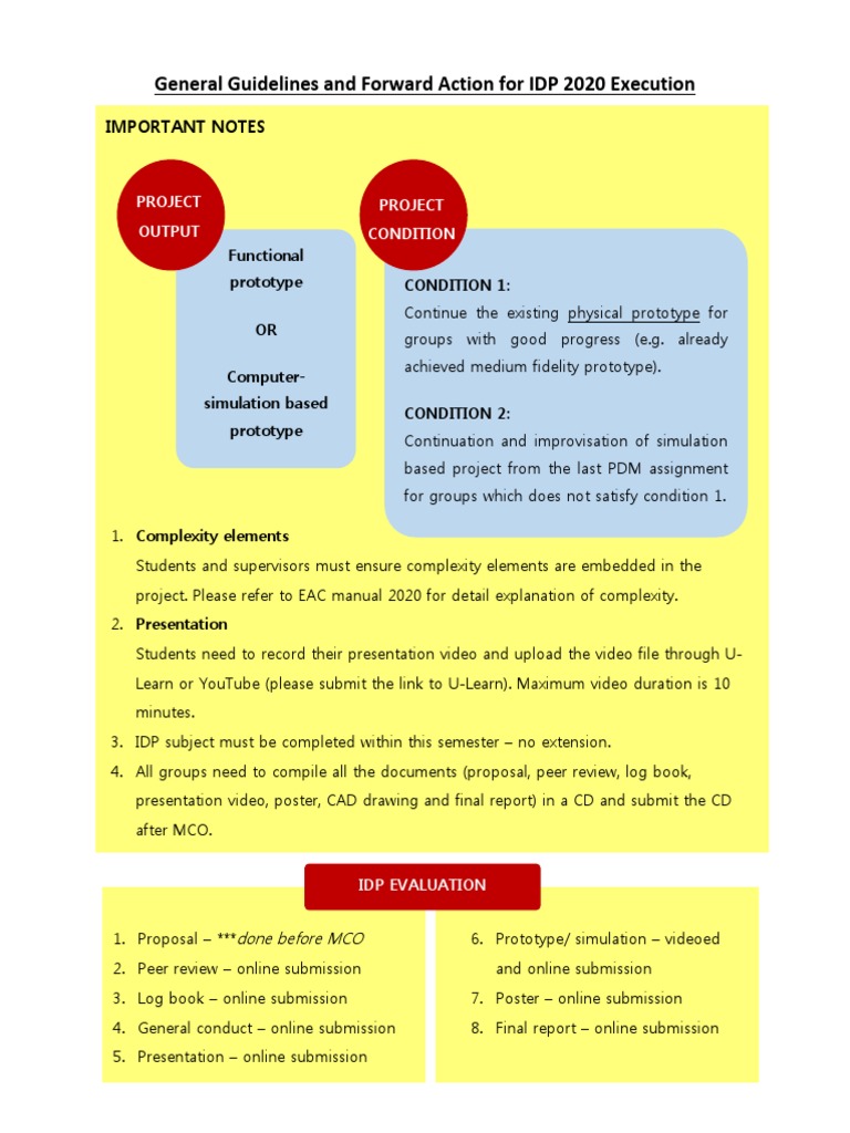 General Guidelines and Forward Action For IDP 202 Execution | PDF ...