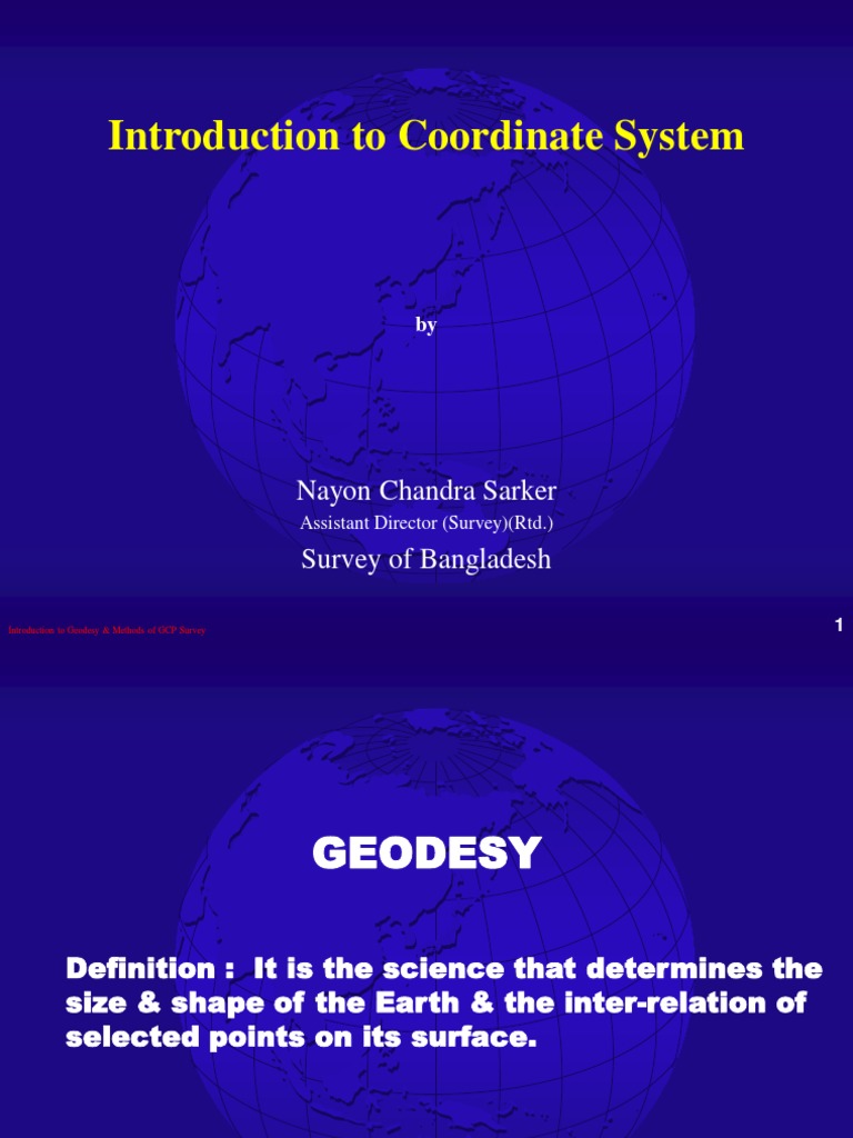 Introduction To Coordinate System PDF | PDF | Latitude | Geodesy