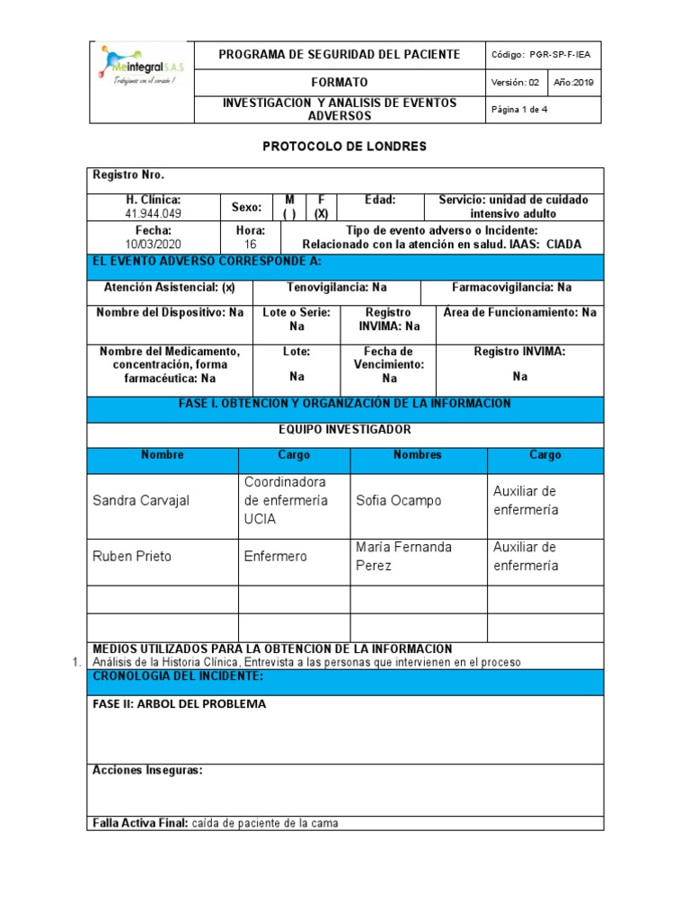 Protocolo de Londres | PDF | Seguridad del paciente | Enfermería
