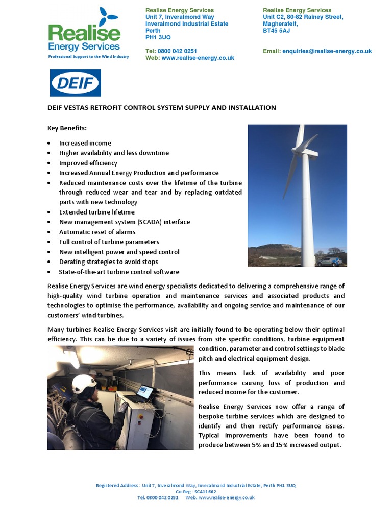 Realise DEIF Controller Retrofit Information PDF | PDF | Wind Power ...