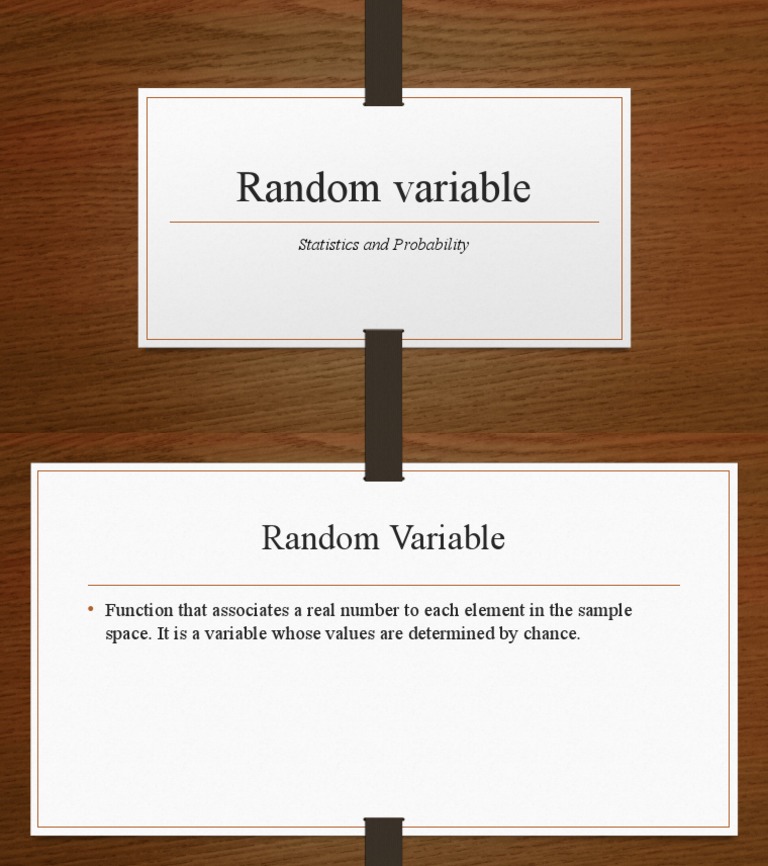 Random Variable: Statistics and Probability | PDF