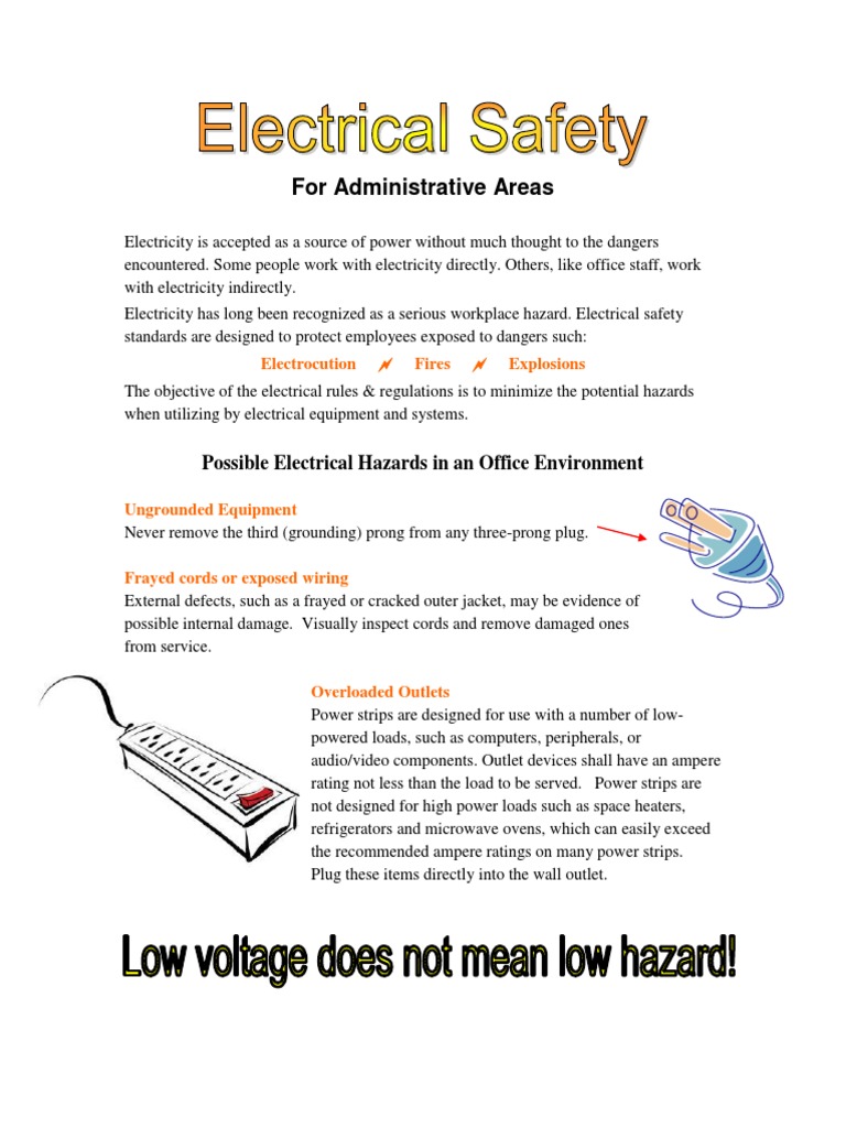 For Administrative Areas: Possible Electrical Hazards in An Office ...