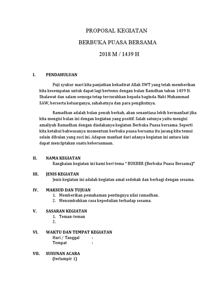 Proposal Bukber | PDF