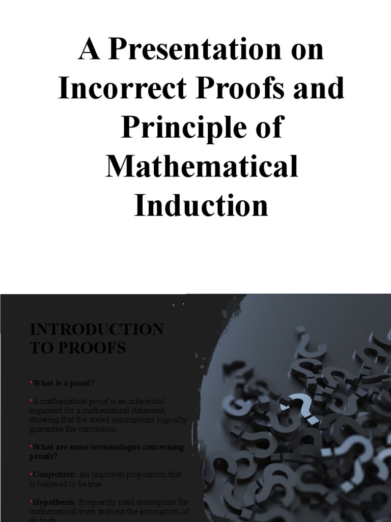 Incorrect Proofs and Mathematical Induction | PDF | Mathematical Proof ...