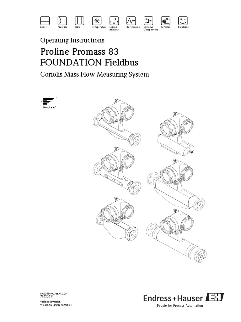 Proline Promass 83 | PDF | Power Supply | Input/Output