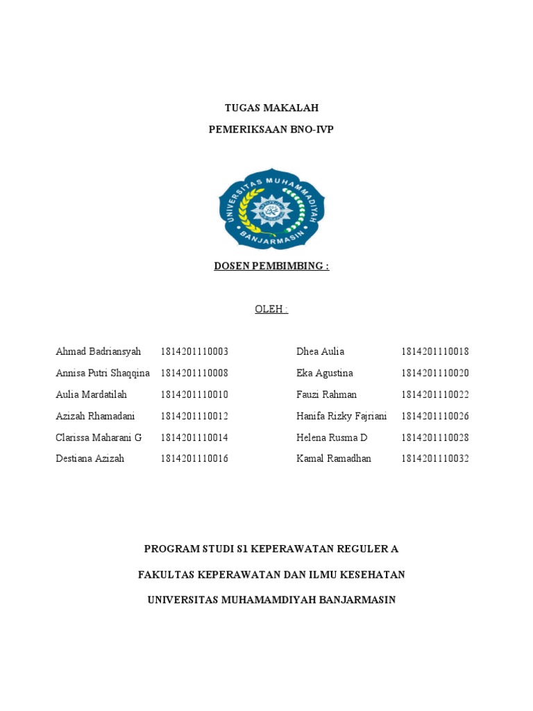 Pemeriksaan BNO-IVP dalam Radiologi | PDF