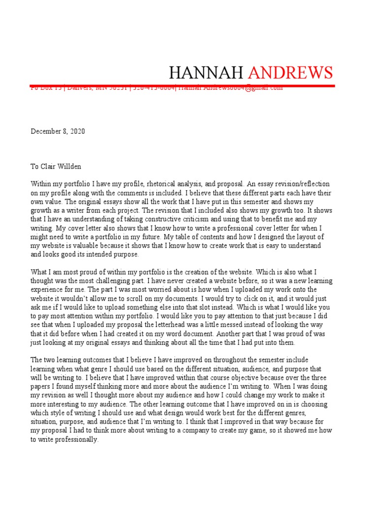 Cover Letter | PDF | Genre | Essays