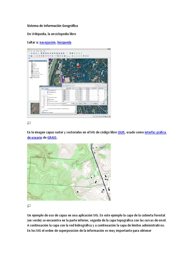 Sistema de Información Geográfica | PDF | Sistema de información ...