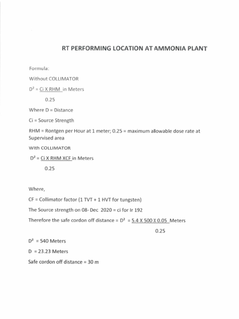 Cordon Off Distance Chart | PDF