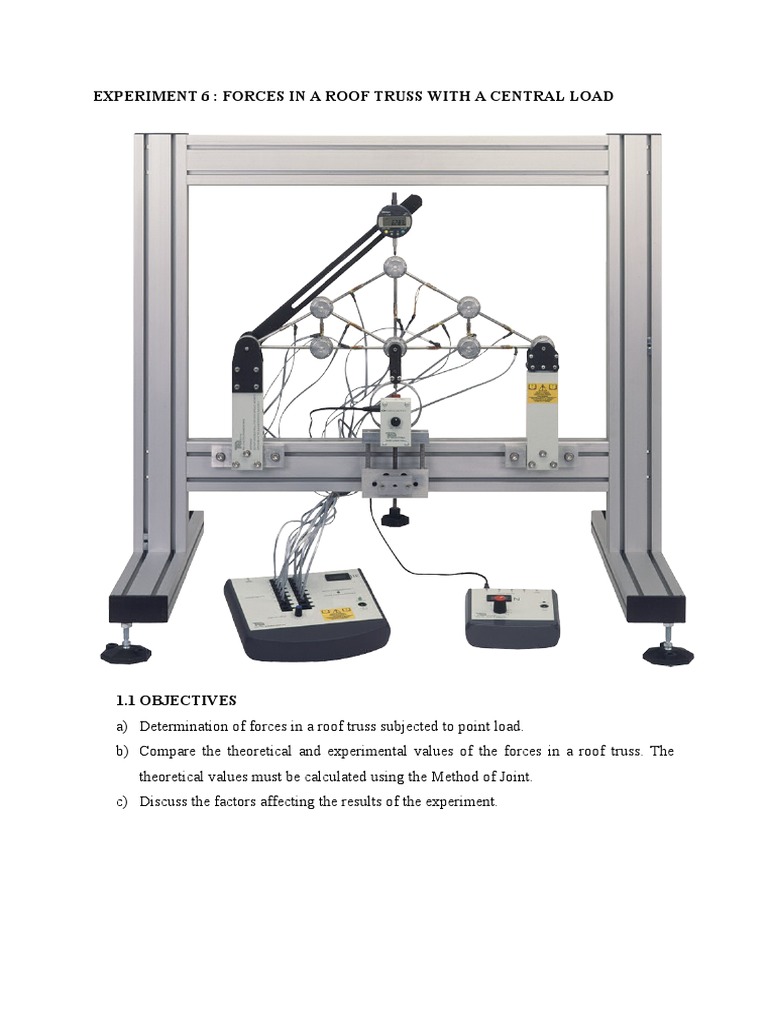 Roof Truss Force Experiment Analysis | PDF | Young's Modulus | Strength ...