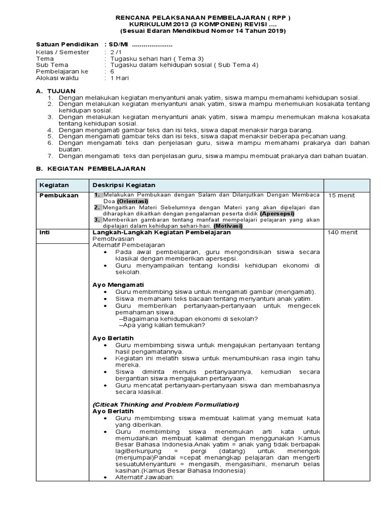 2.3.4.5 - RPP Revisi Terbaru | PDF