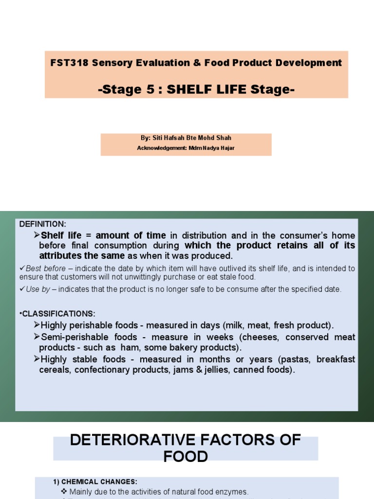 Shelf Life in Food Product Development | PDF | Shelf Life | Microorganism