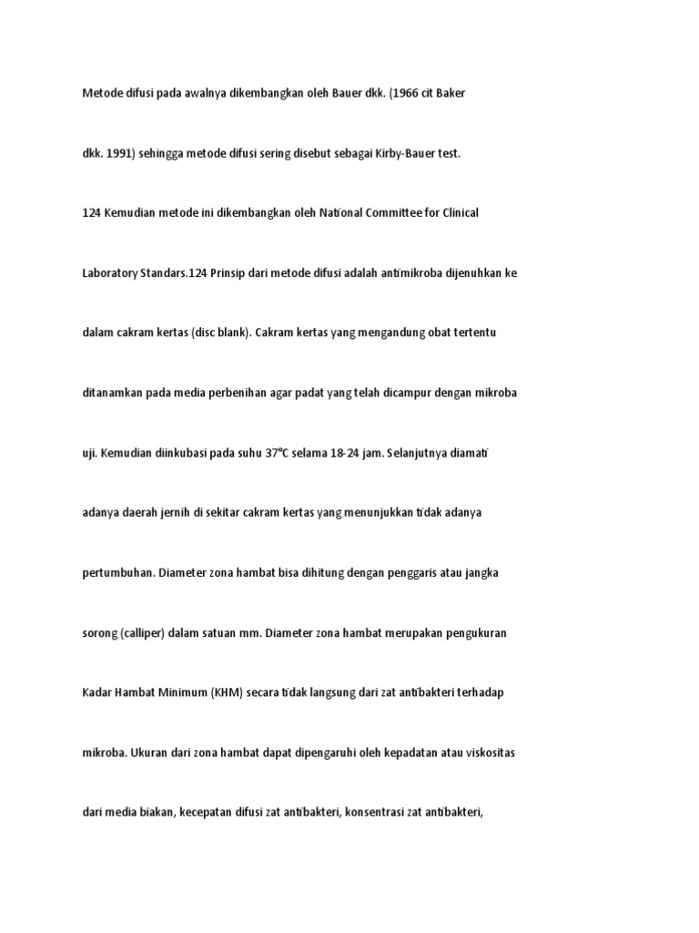 Metode Difusi dan Dilusi Antimikroba | PDF