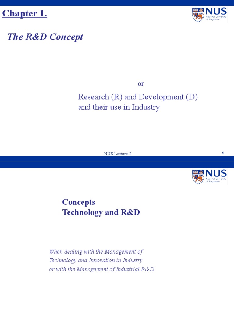 The R&D Concept: Research (R) and Development (D) and Their Use in ...