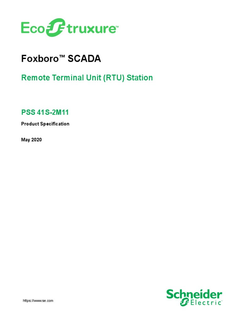 Foxboro™ SCADA Remote Terminal Unit (RTU) Station_41s2m11 | PDF ...