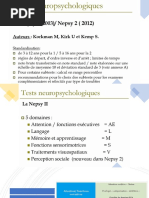 Évaluation NEPSY-II pour enfants | PDF | Fonctions exécutives | Mémoire