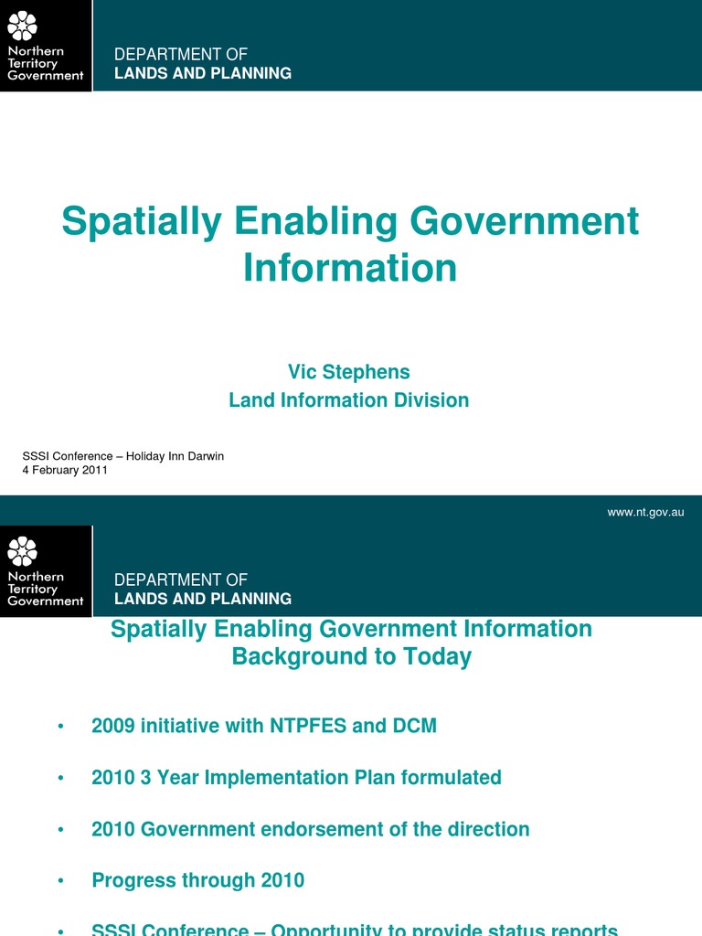 Spatially Enabling Government Information: Department of | PDF ...