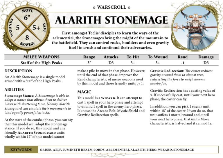Alarith Stonemage Abilities & Stats | PDF | Leisure | Sports