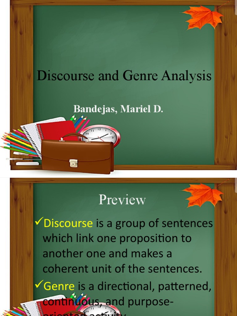 Discourse and Genre Analysis | PDF | Discourse | Analysis