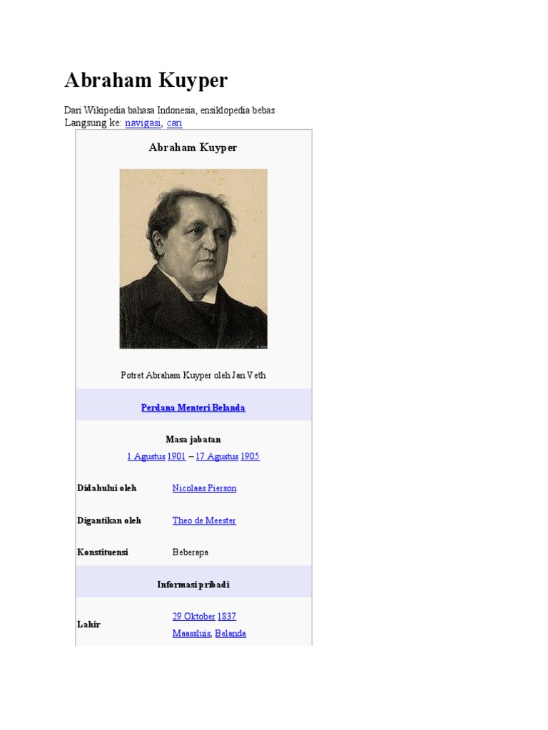 Abraham Kuyper | PDF