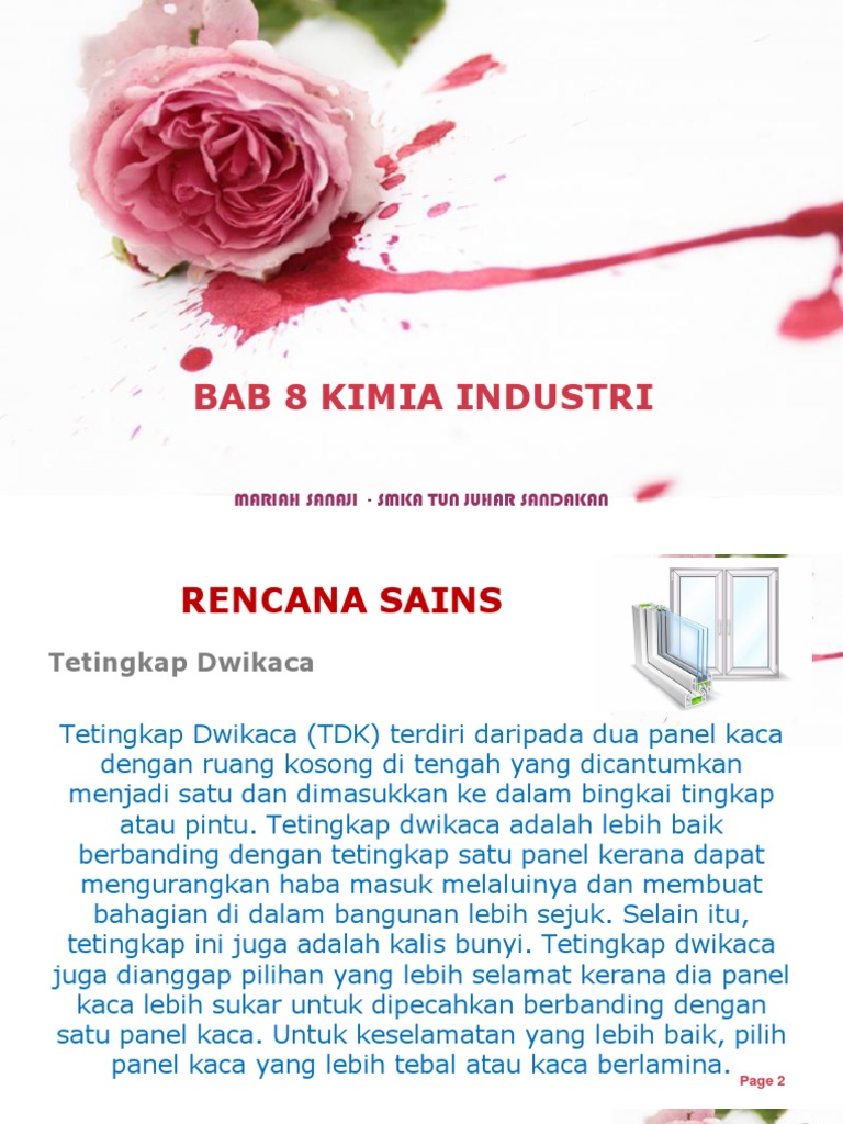 Kimia Form 4 BAB 8 KIMIA INDUSTRI KSSM | PDF