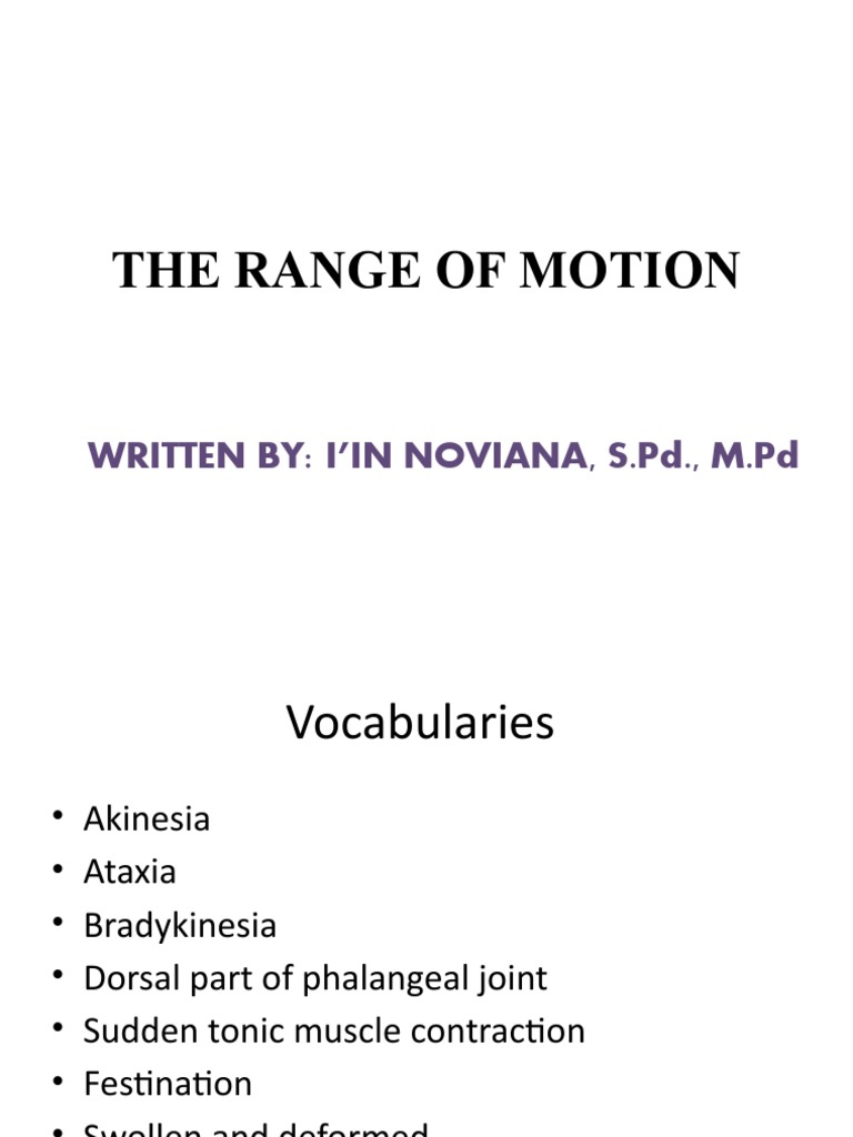 The Range of Motion | PDF
