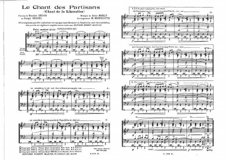 Chant Des partisans-CONDUCTEUR PDF | PDF