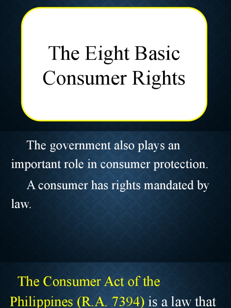 Eight Essential Consumer Rights Explained | PDF