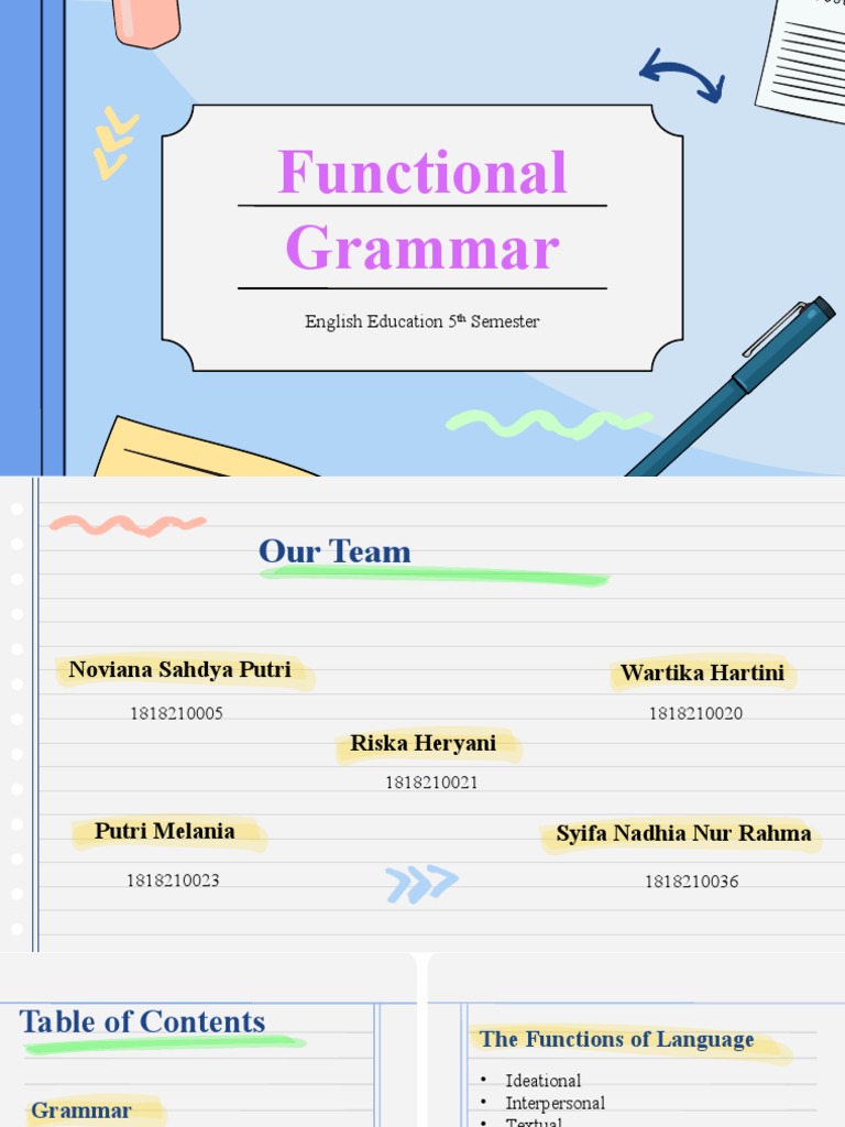 Functional Grammar For 5th Semester of English Education | PDF ...
