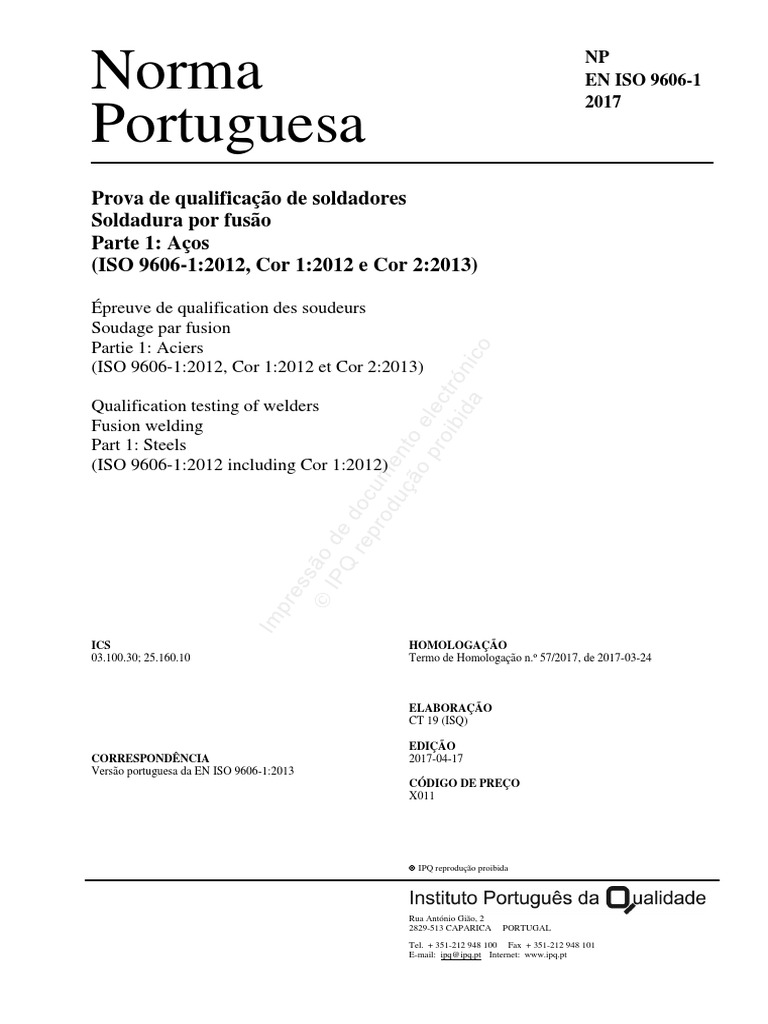 NP en Iso 9606-1 (2017) PDF | PDF